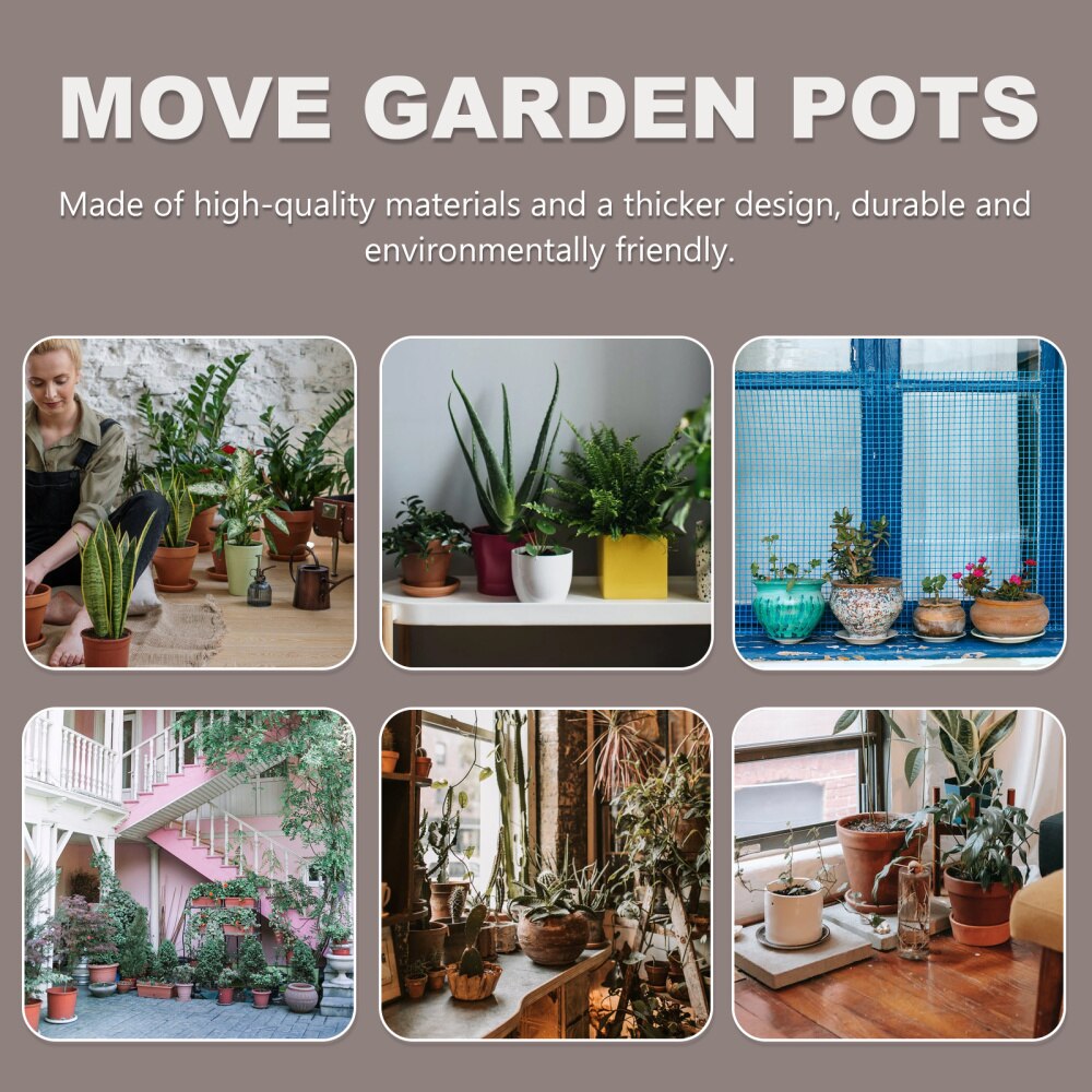 1pc Movable Flower Pot Stand Rolling Planter Palle... – Grandado