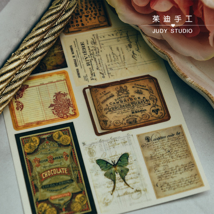 Vintage Style Stickers Set for Scrapbooking Happy ... – Grandado