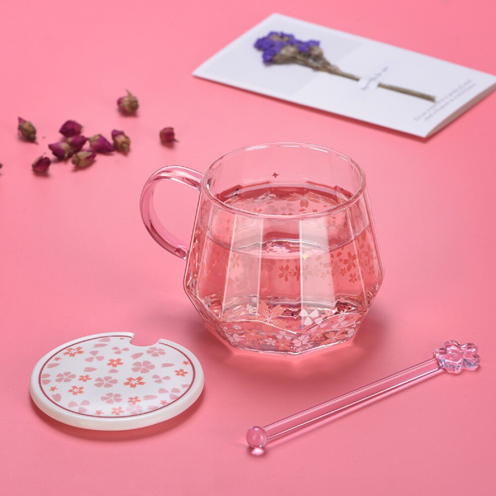 1Pc Sakura Glas Cup Diamant Thee Cup Met Roeren St... – Grandado