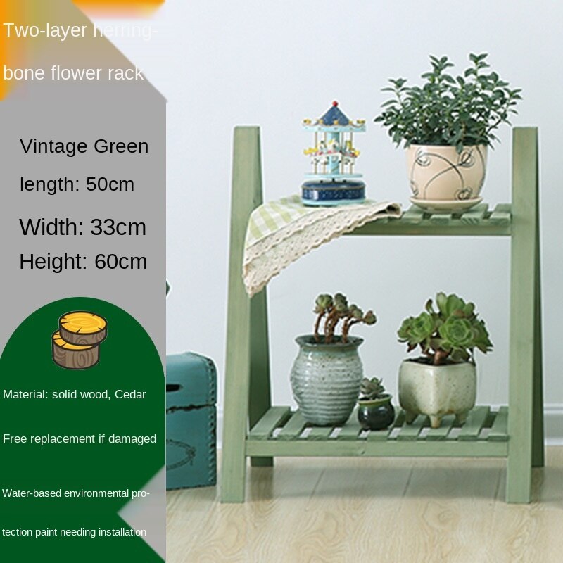 Multi Lagen Massief Houten Plant Stand Mediterrane... – Grandado