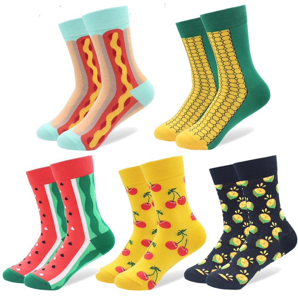 5 Pairs/lot Painting Art Socks Women Happy Colorfu... – Vicedeal