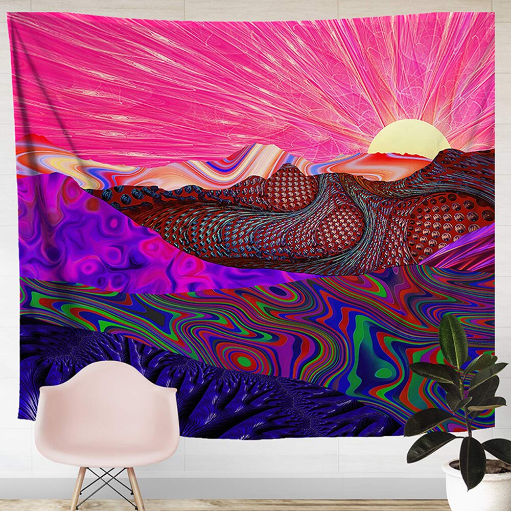 Psychedelic Mount Sun Tapestry Art Wall Hanging Ho... – Grandado