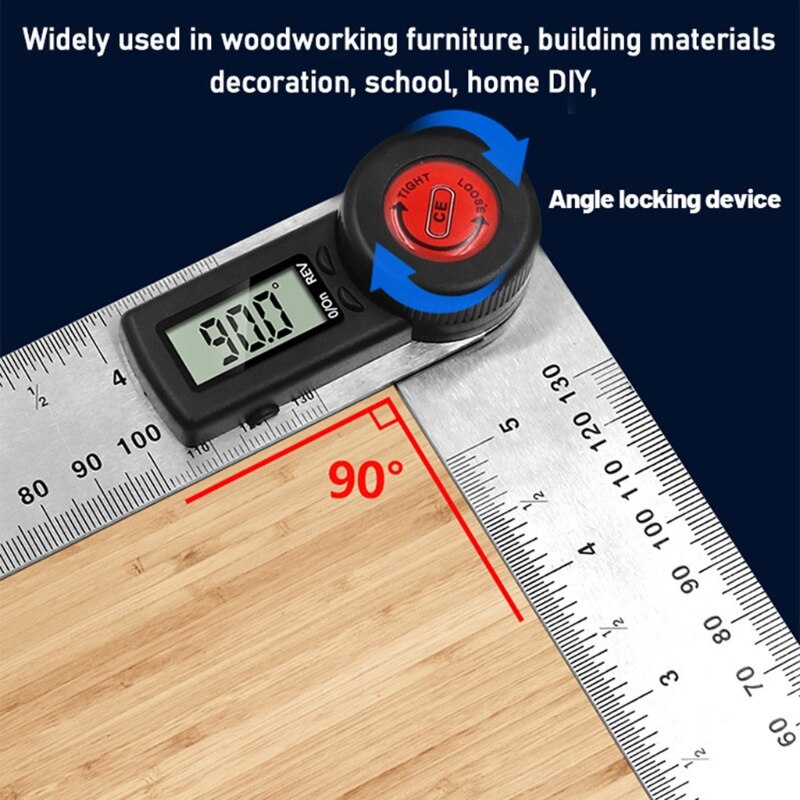 360 Degree Stainless Steel Digital Angle Ruler Gau... – Grandado