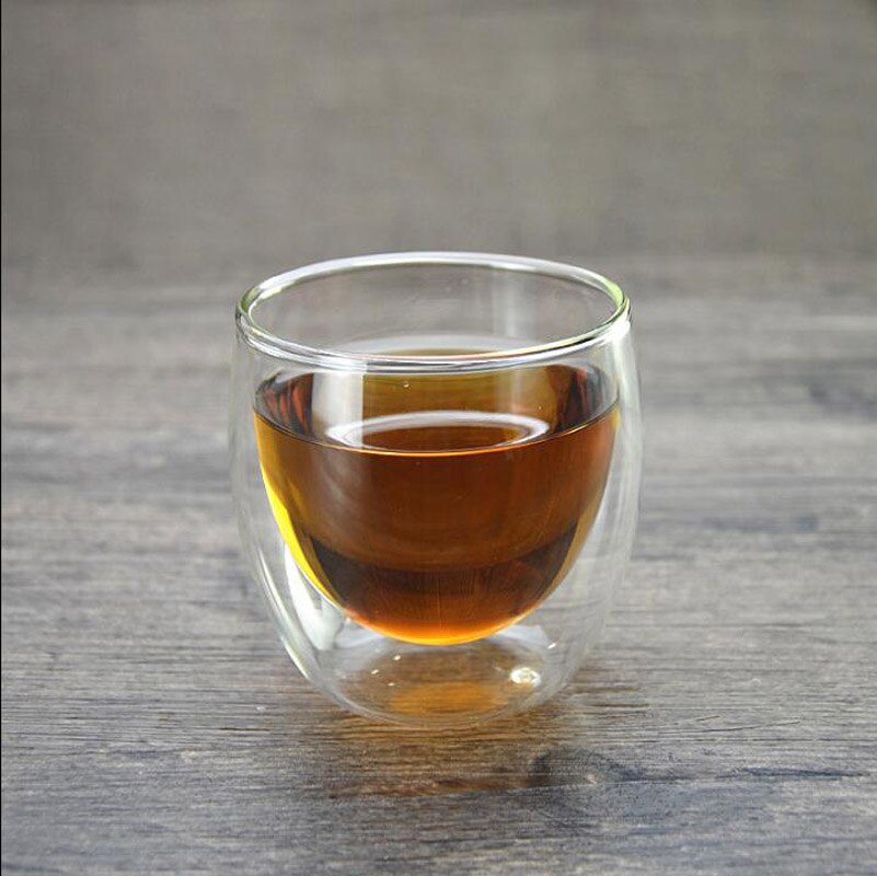 Dubbelväggsglas klar handgjord värmebeständig te d... – Grandado