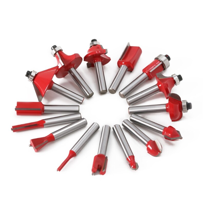 15pcs 1/4 Inch Router Bit Set Trimming Straight Mi... – Vicedeal