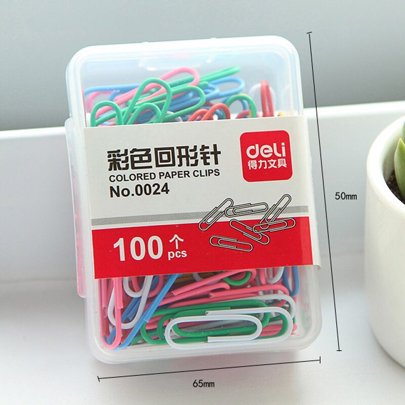 100 Stks/pak Van 27Mm Kleurrijke Paperclips Paperc... – Vicedeal