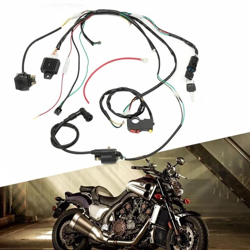 Motorcycle Wiring Harness Loom Solenoid Coil Recti... – Grandado