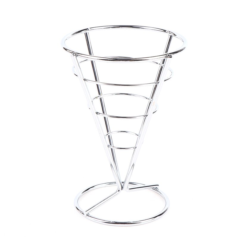 1 Set Stainless Steel French Fry Stand Cone Basket... – Vicedeal