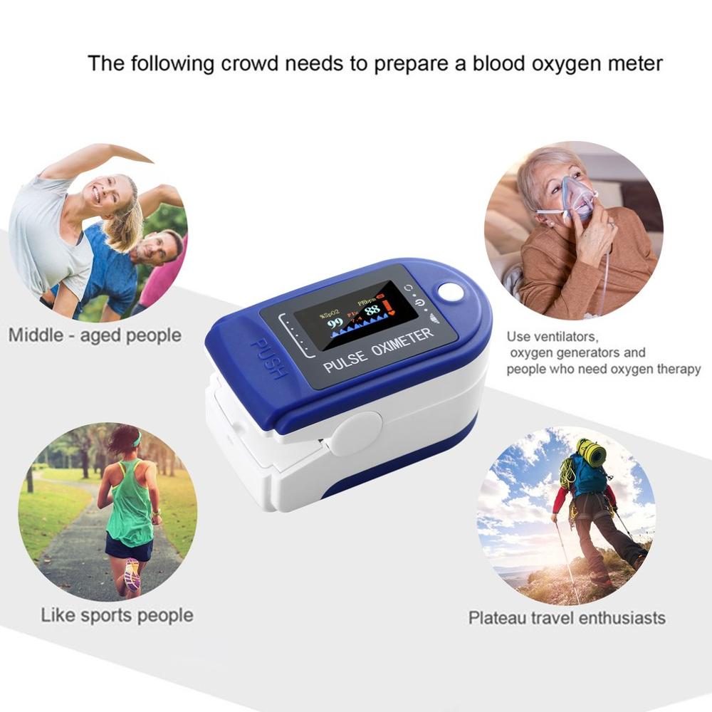 1 Set Finger Pulse Oximeter Finger Clip Heartbeat ... – Vicedeal