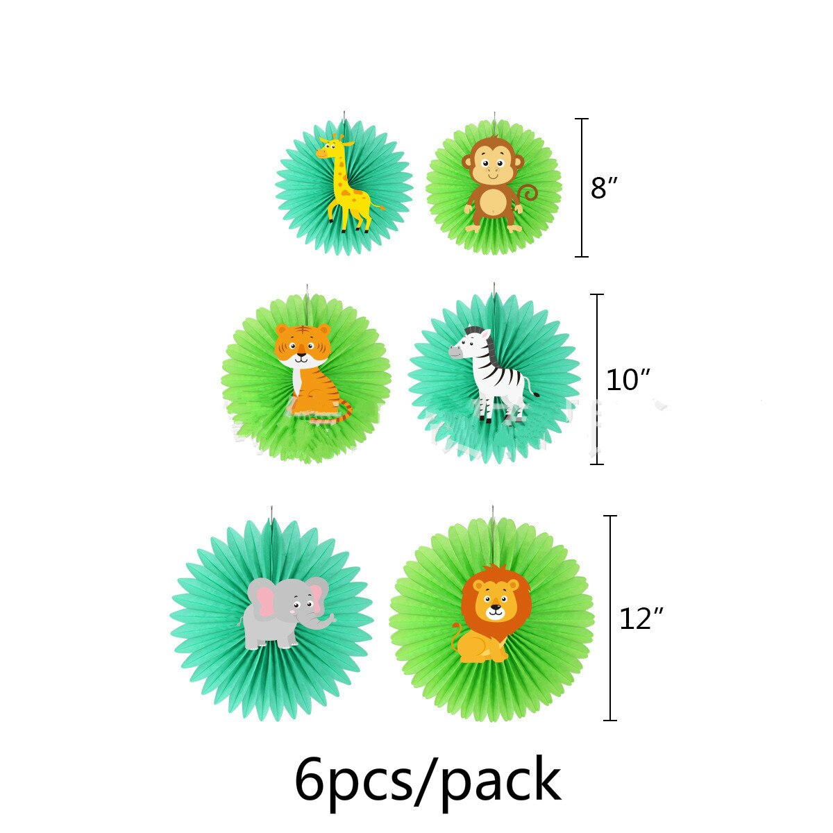 Kids Birthday Party Decoration Safari Animal Paper... – Vicedeal