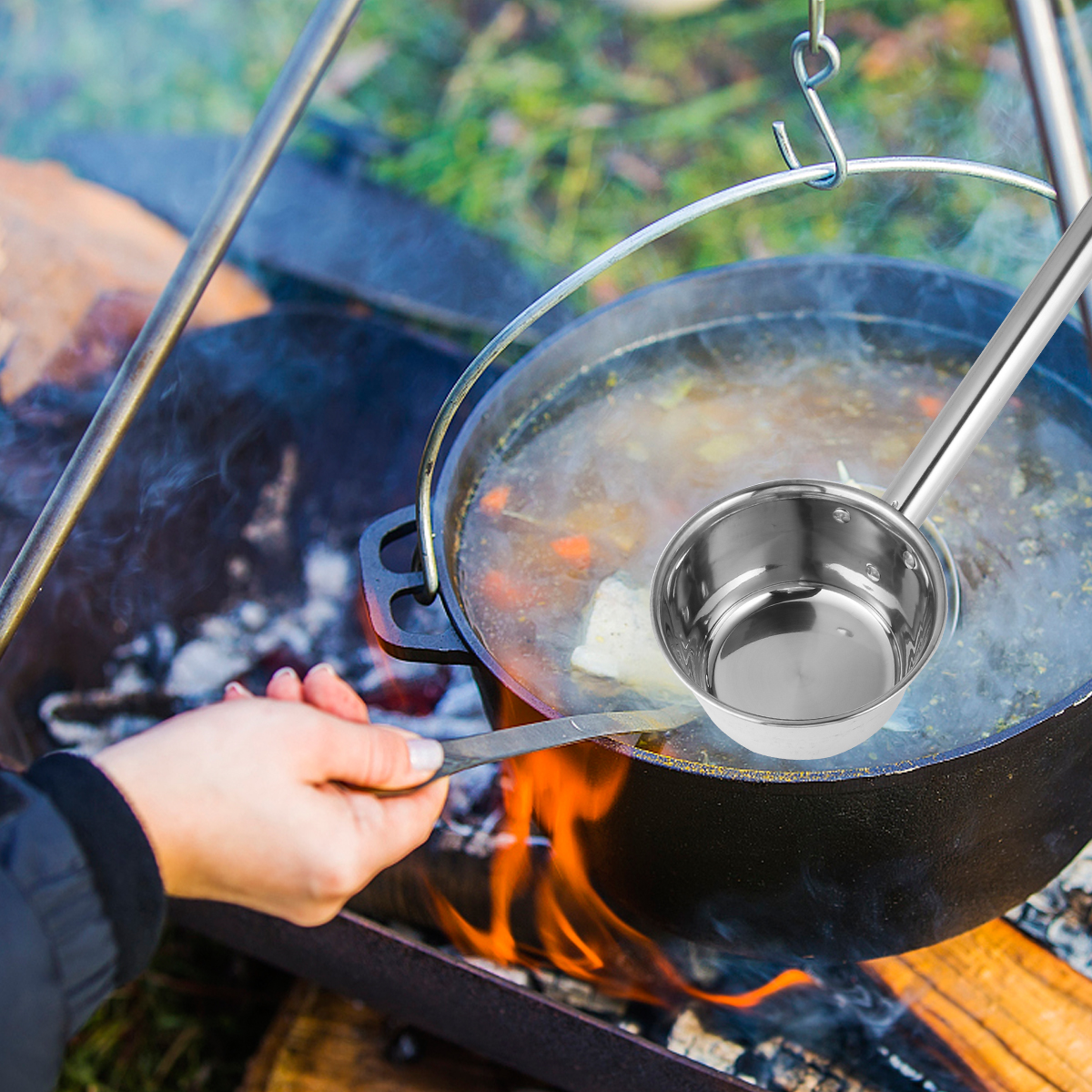 2pcs Stainless Steel Spoon Long Handle Scoop Soup ... – Grandado