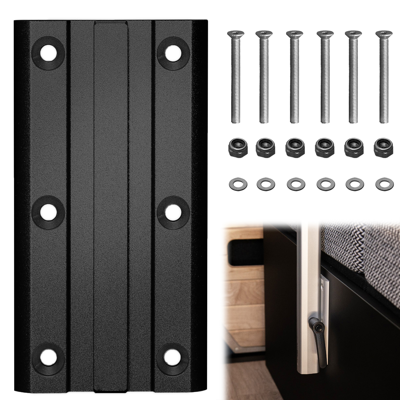 6 Holes Swivels RV Table Leg Mount Bracket 360° Re... – Vicedeal