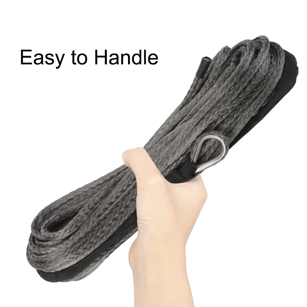 Tow Rope 4.8mm*15M Winch Line Synthetic Fiber Rope... – Vicedeal