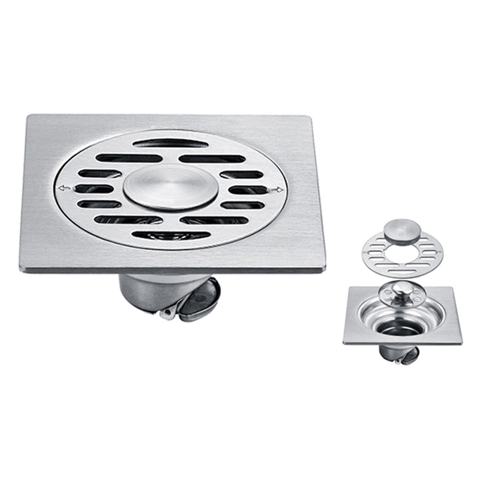 Silver & Black Onzichtbare Douche Afvoerputje/Badk... – Grandado