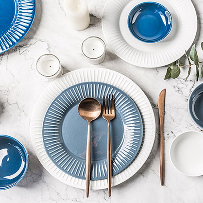 Nordic Ceramic Dinner Plates Modern Simple Undergl... – Grandado