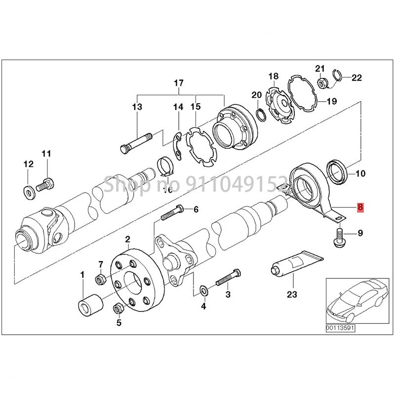 CAR Intermediate bearing E65 730I M54 E66b mw730LI... – Vicedeal
