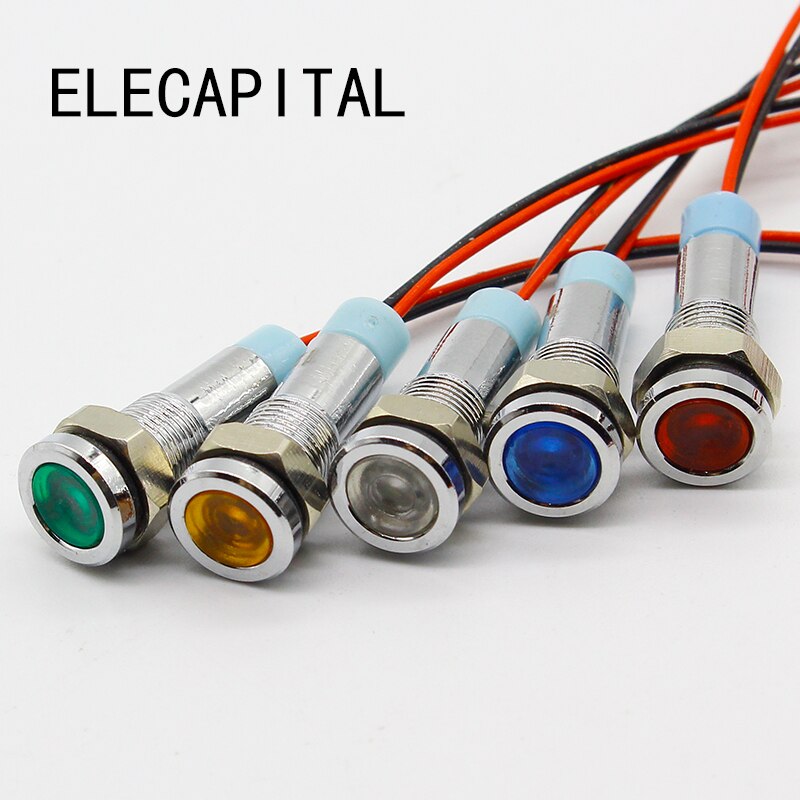 6mm LED indicator light 6V 12V 24V 220V signal lam... – Grandado