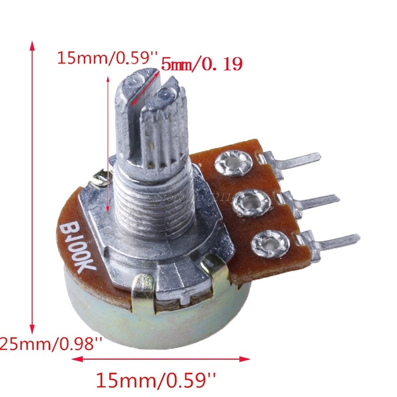 5Stck 100K Ohm linear verjüngen Dreh Potentiometer... – Grandado