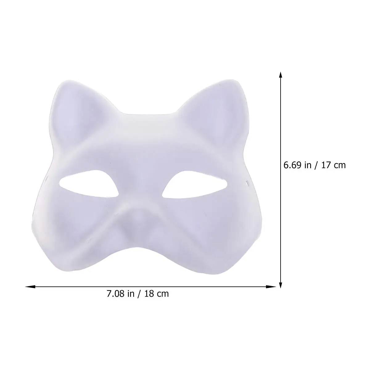 5 STKS Therian Maskers Witte Kat Maskers Leeg DIY ... – Vicedeal