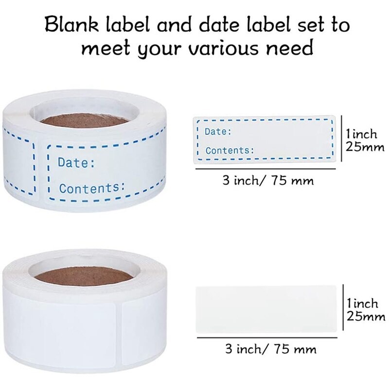 Voedsel Datum Labels En Blanco Vriezer Labels, Ver... – Vicedeal