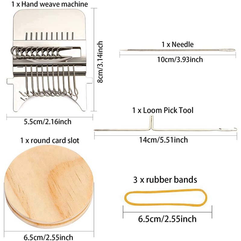 Darning Loom Weave Tool, 10 Hooks Small Weaving Lo... – Grandado