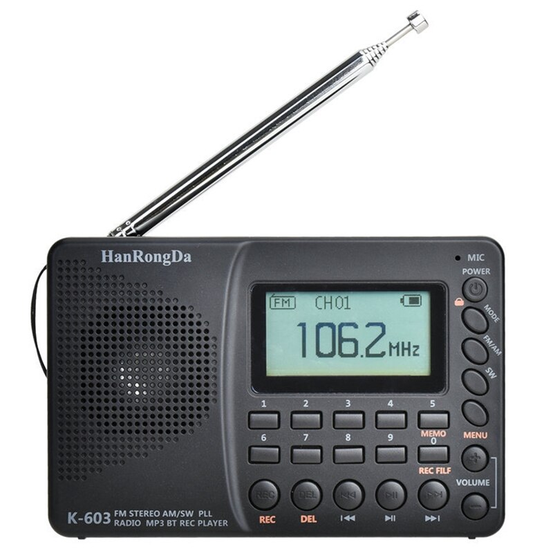 Hanrongda K-603 Volledige Band Radio Bluetooth Fm ... – Vicedeal