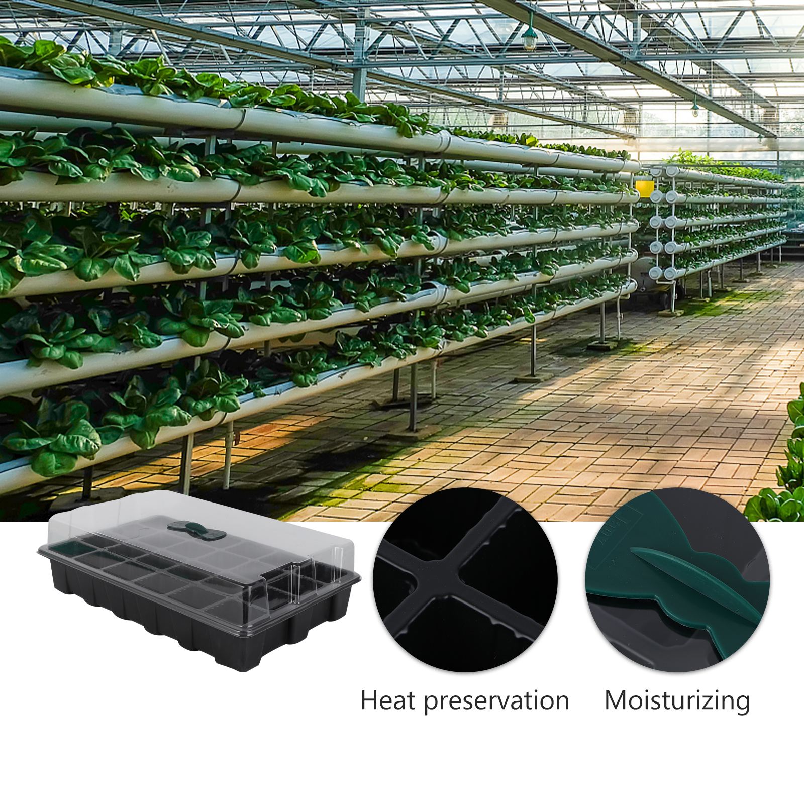 3Pcs 24 Cellen Plant Zaden Ontkiemen Lade Kwekerij... – Vicedeal
