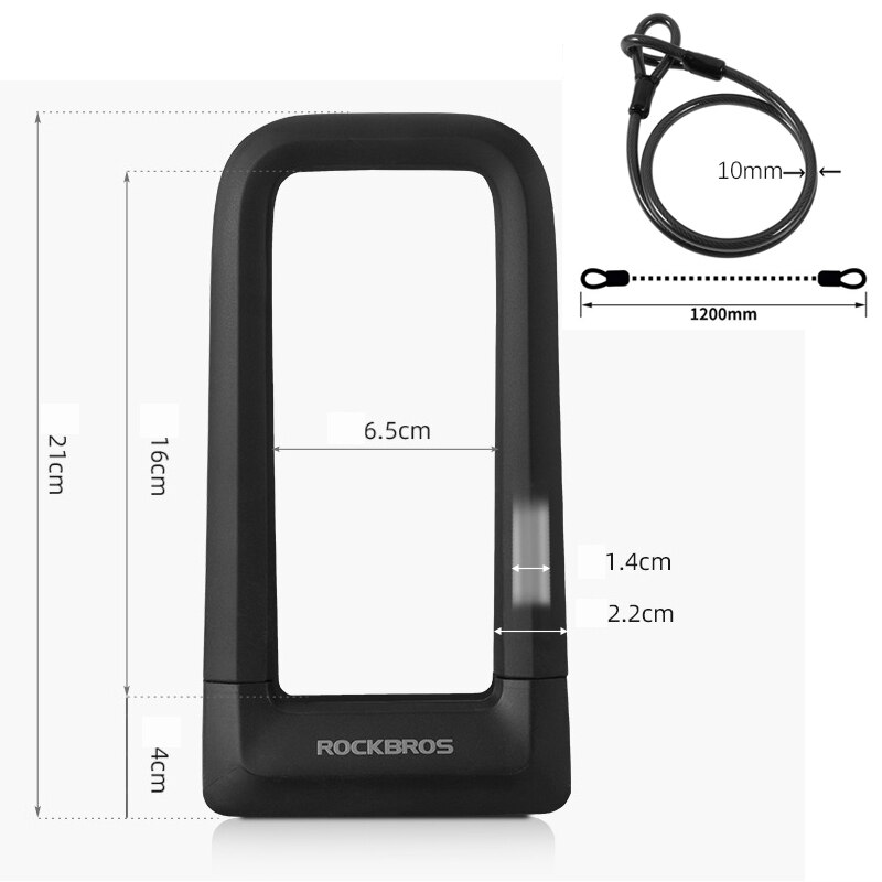 ROCKBROS Bicycle U Lock Set Anti-12 Tons Hydraulic... – Grandado