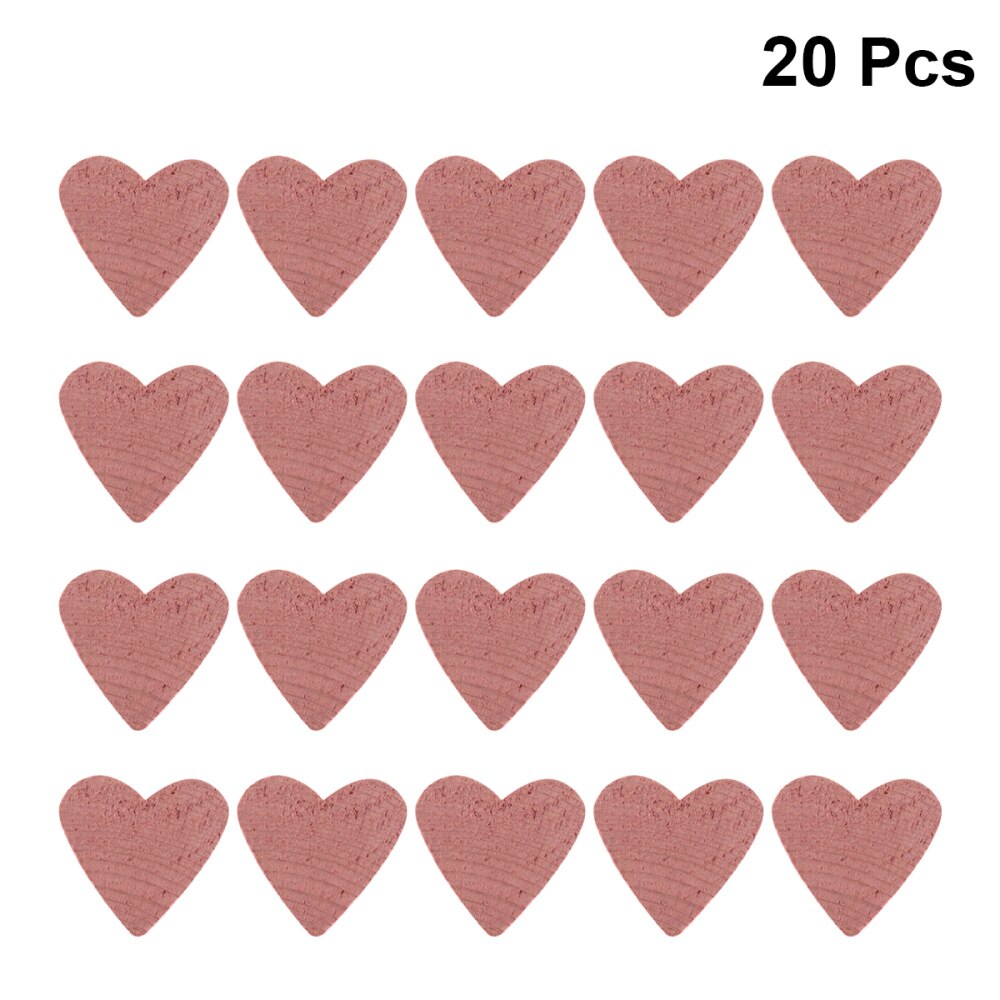 20pcs Wood Blocks Heart Shape Natural Cedar Moistu... – Grandado