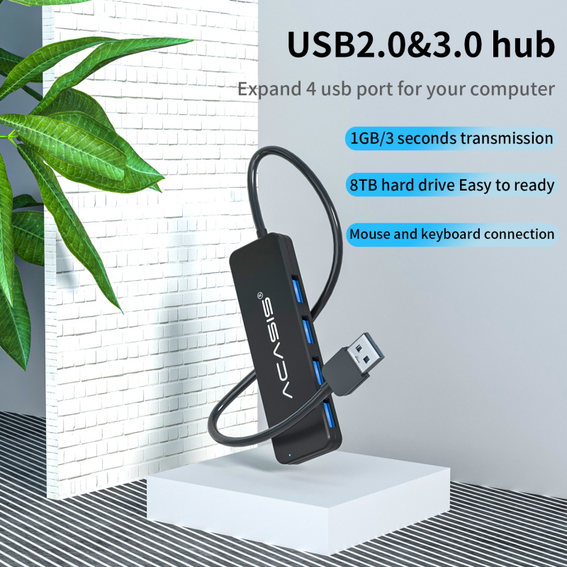 HUB USB 3,0 con 4 puertos USB 2,0, divisor externo... – Grandado