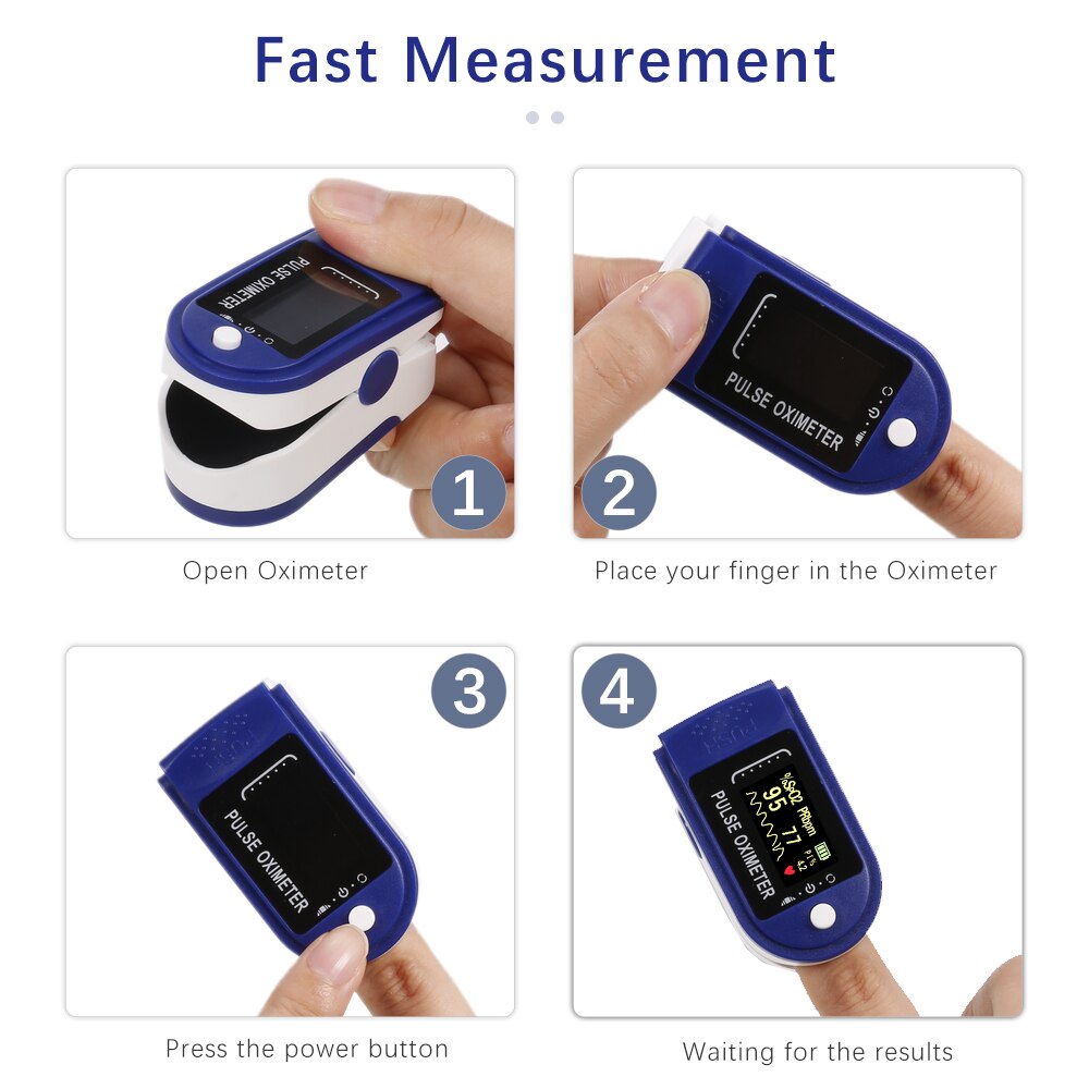 Vingertop Pulsoxymeter Mini SpO2 Monitor Zuurstof ... – Grandado