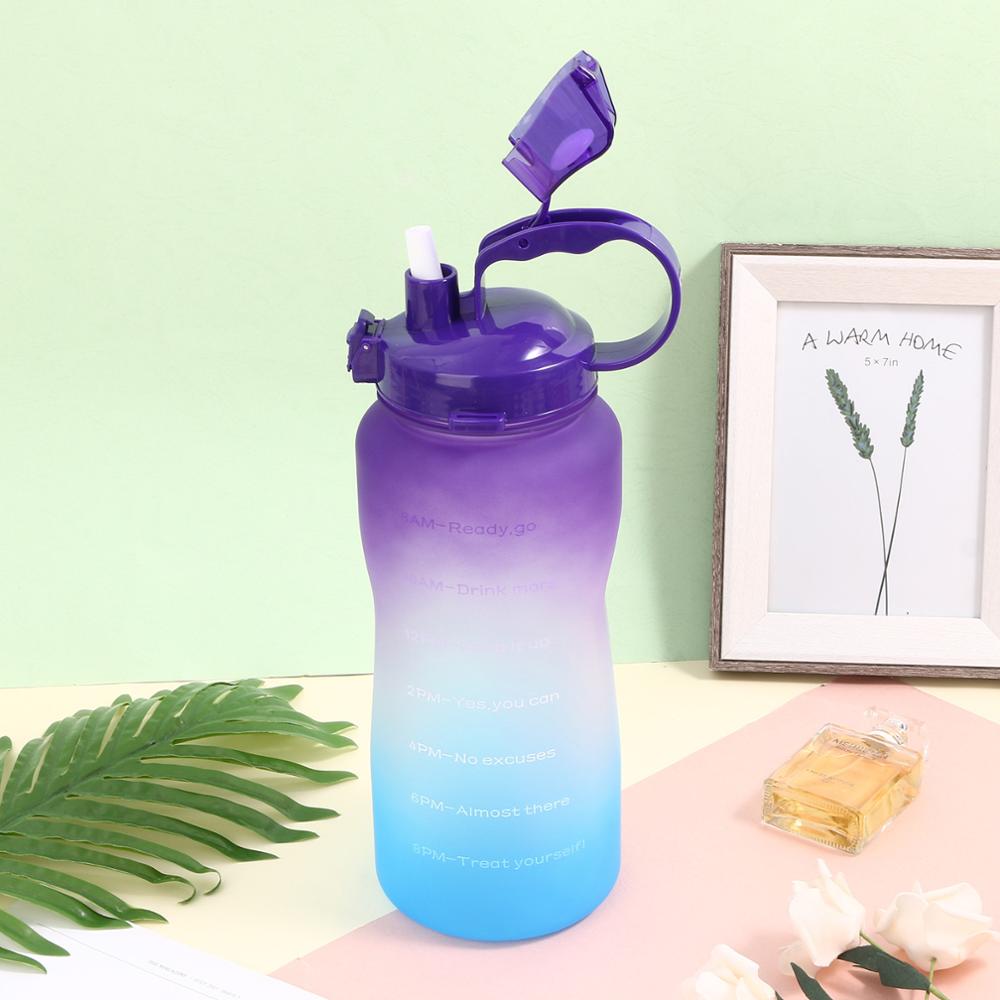 2L Botella De Agua Deportiva Gradient Color Bounce... – Grandado