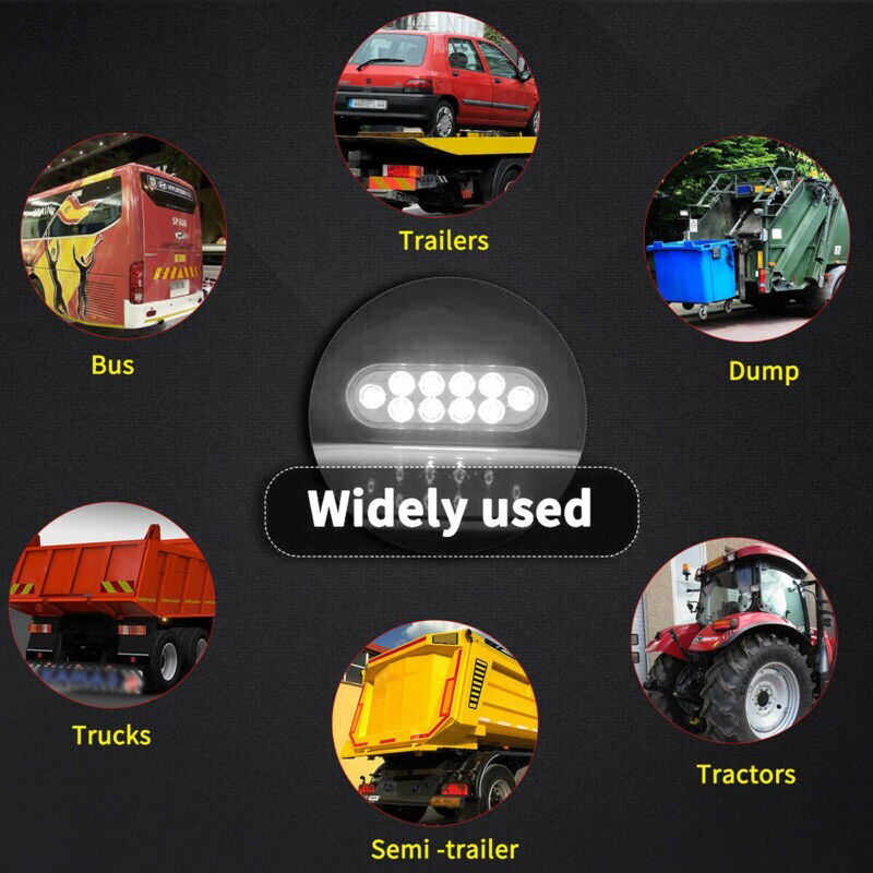 12V Reverse Light Reverse Light 10 LED White 6\" 6... – Grandado