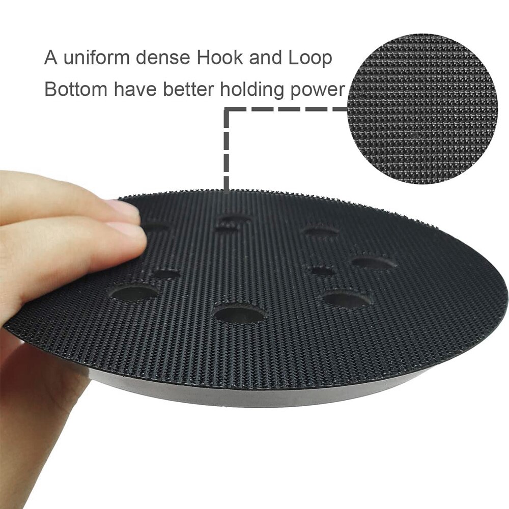 5 Inches 8-Hole Back-up Sanding Pad 125mm Hook Loo... – Grandado