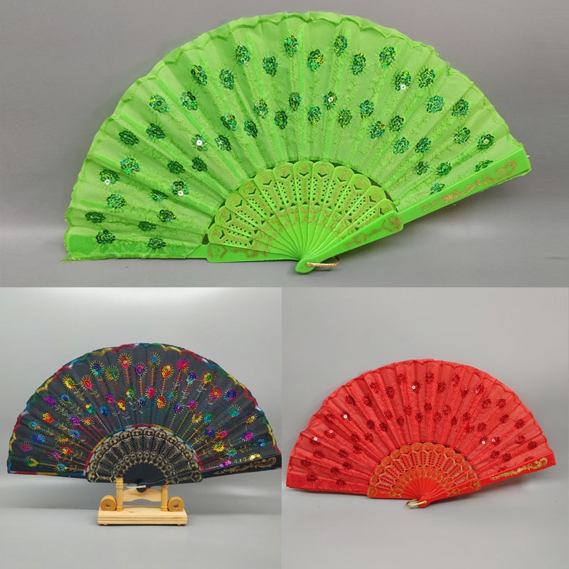 Chinese Style Embroidery Carved Hand Fan Plastic B... – Grandado