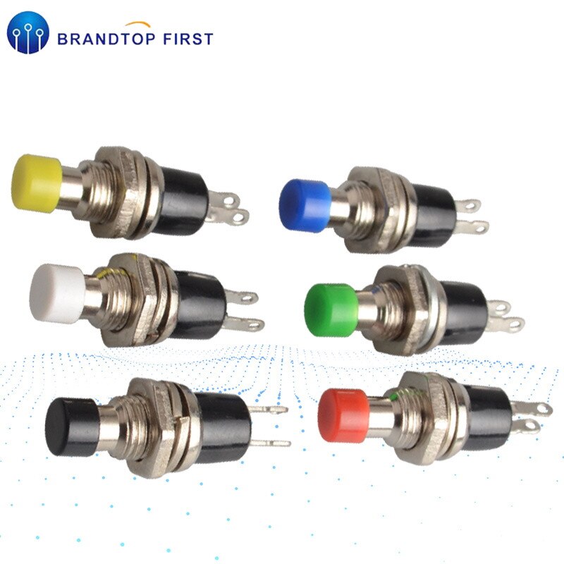 5pcs/lots 7mm Thread Multicolor 2 Pins Momentary P... – Grandado