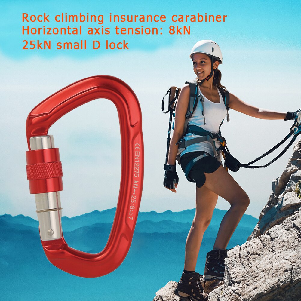 25KN Climbing Carabiner D Shape Aviation Aluminum ... – Grandado