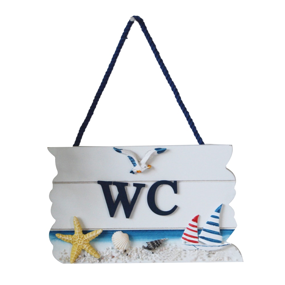 Beach Seagull Toilet Restroom Wooden WC Sign Door ... – Grandado