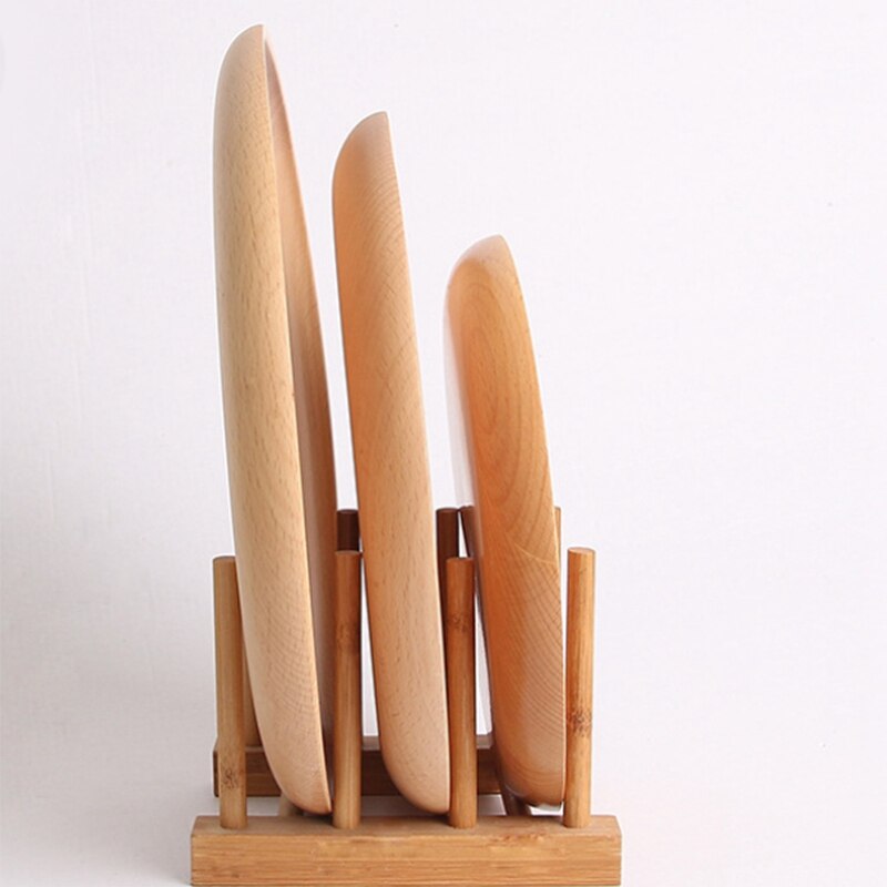 Wooden Drainer Plate Stand Wooden Dish Plate Fold ... – Vicedeal