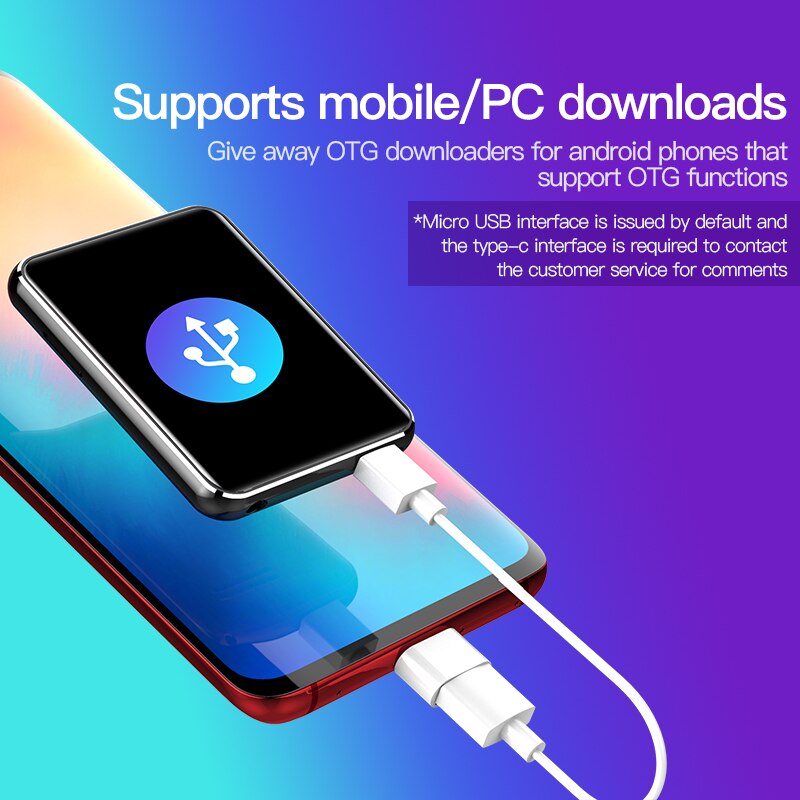 Mp3 Player With Bluetooth Speaker Touch Screen Mus... – Grandado