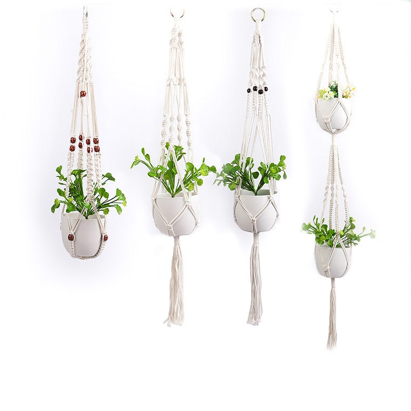 Handgemaakte Macrame Plant Hanger Bloem/Pot Hanger... – Grandado