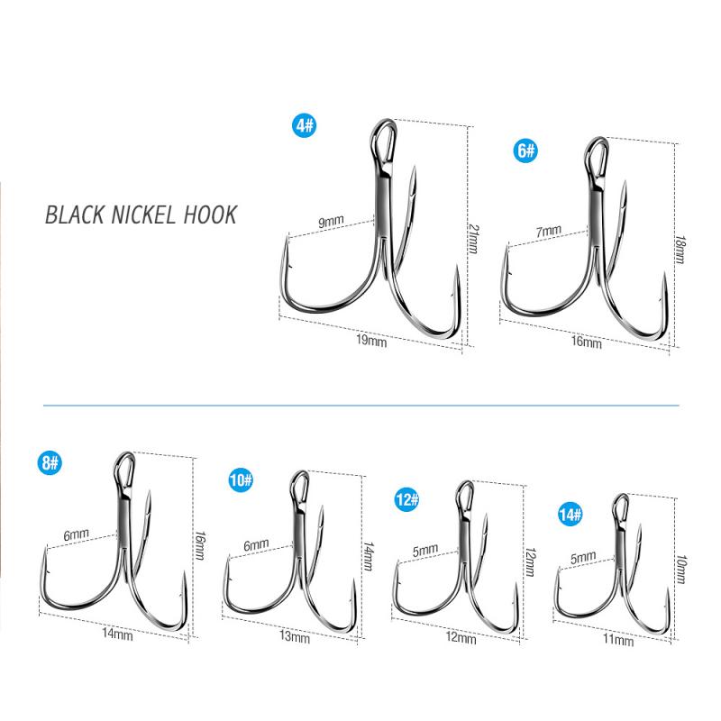 50PCS/lot 4/6/8/10/12/14# Fishhook Carbon Steel Fi... – Grandado