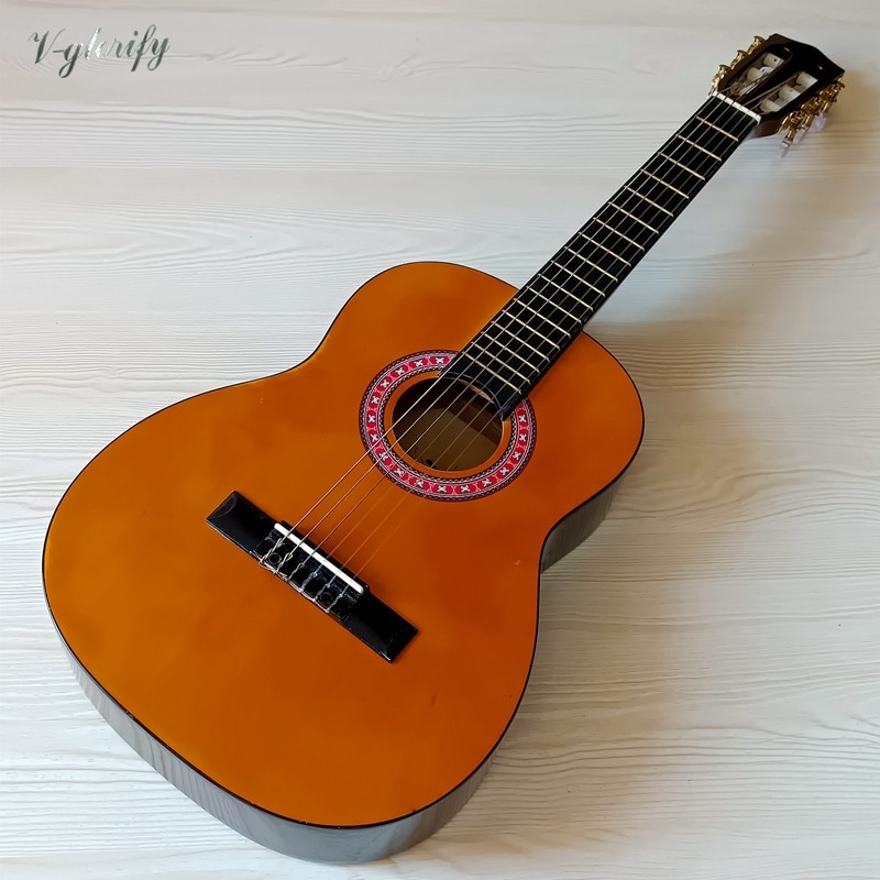 stock 30 inch orange full basswood body classic gu... – Grandado