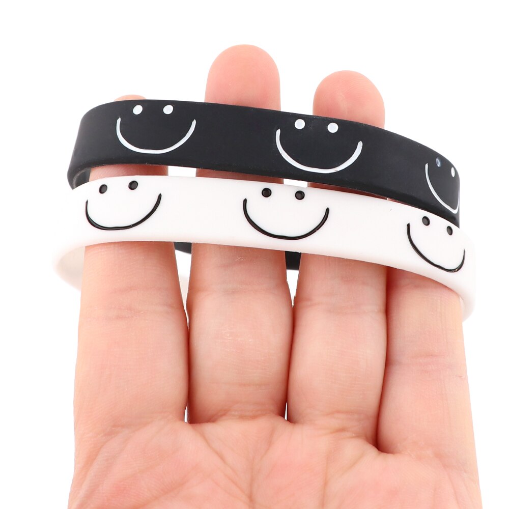 J3689 Simple Smiling Face Rubber Bracelets For Men... – Grandado