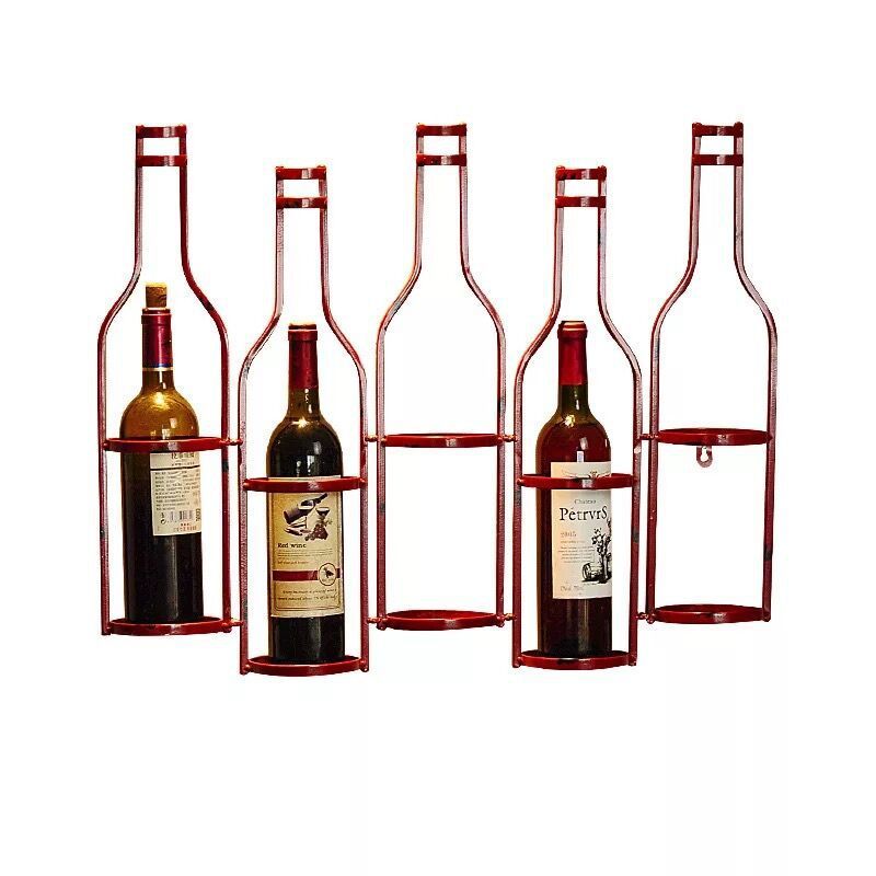 European-style red wine rack wall hanging living r... – Grandado