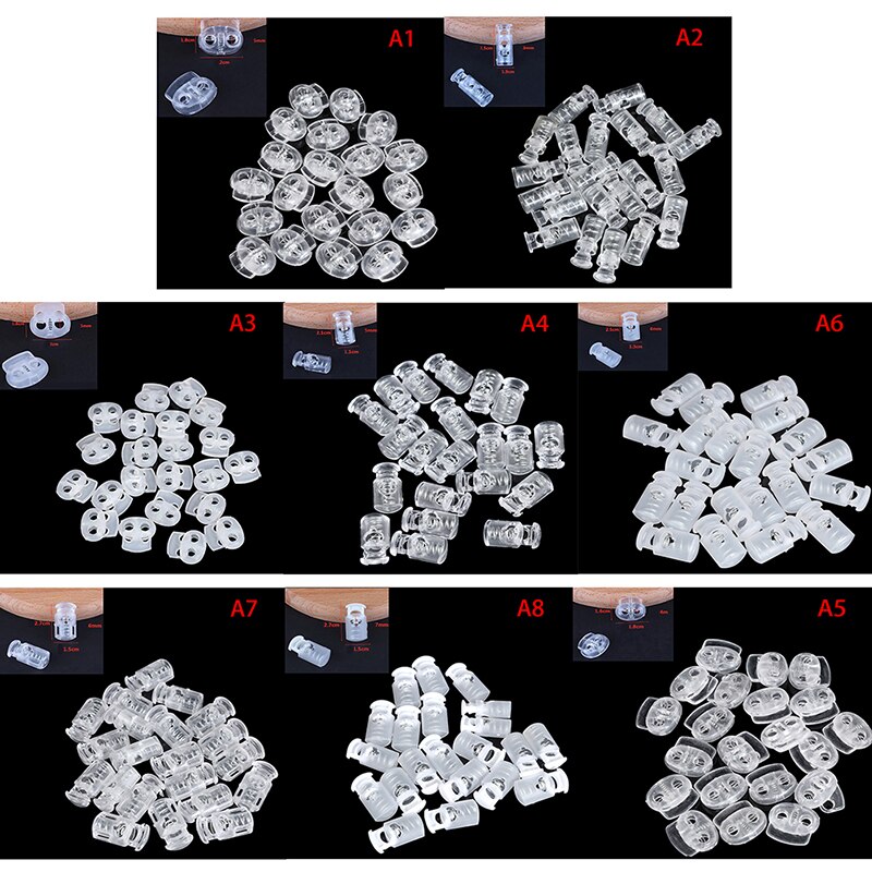 20pcs Cord Lock Plastic Stopper Cord Ends Toggles ... – Vicedeal