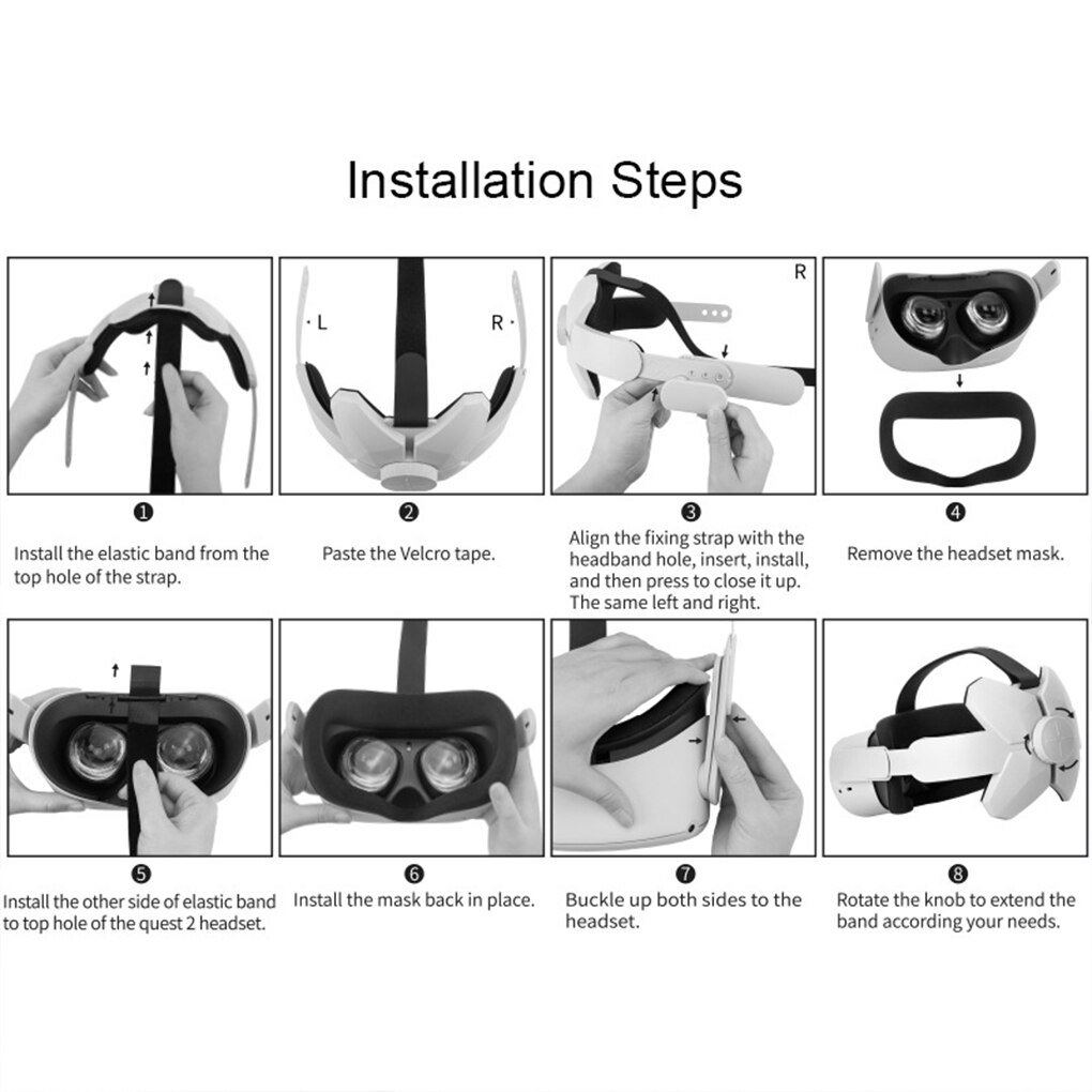 Virtual Head Strap For Oculus Quest 2 Pad VR Elite... – Grandado