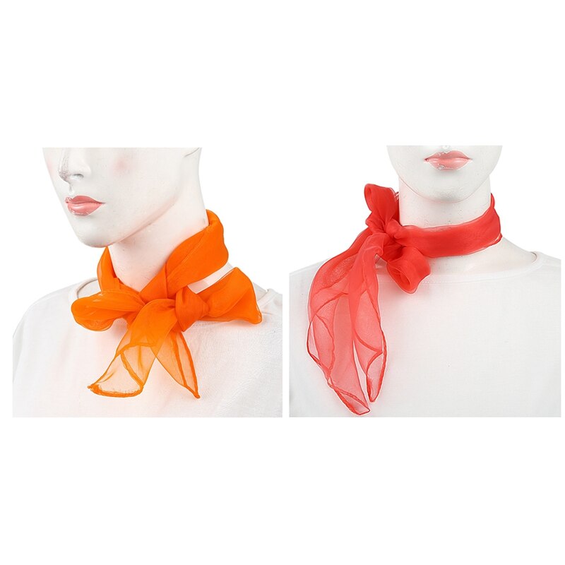 2 Pcs Lovely Plain Square Chiffon Neck Scarf Head ... – Vicedeal