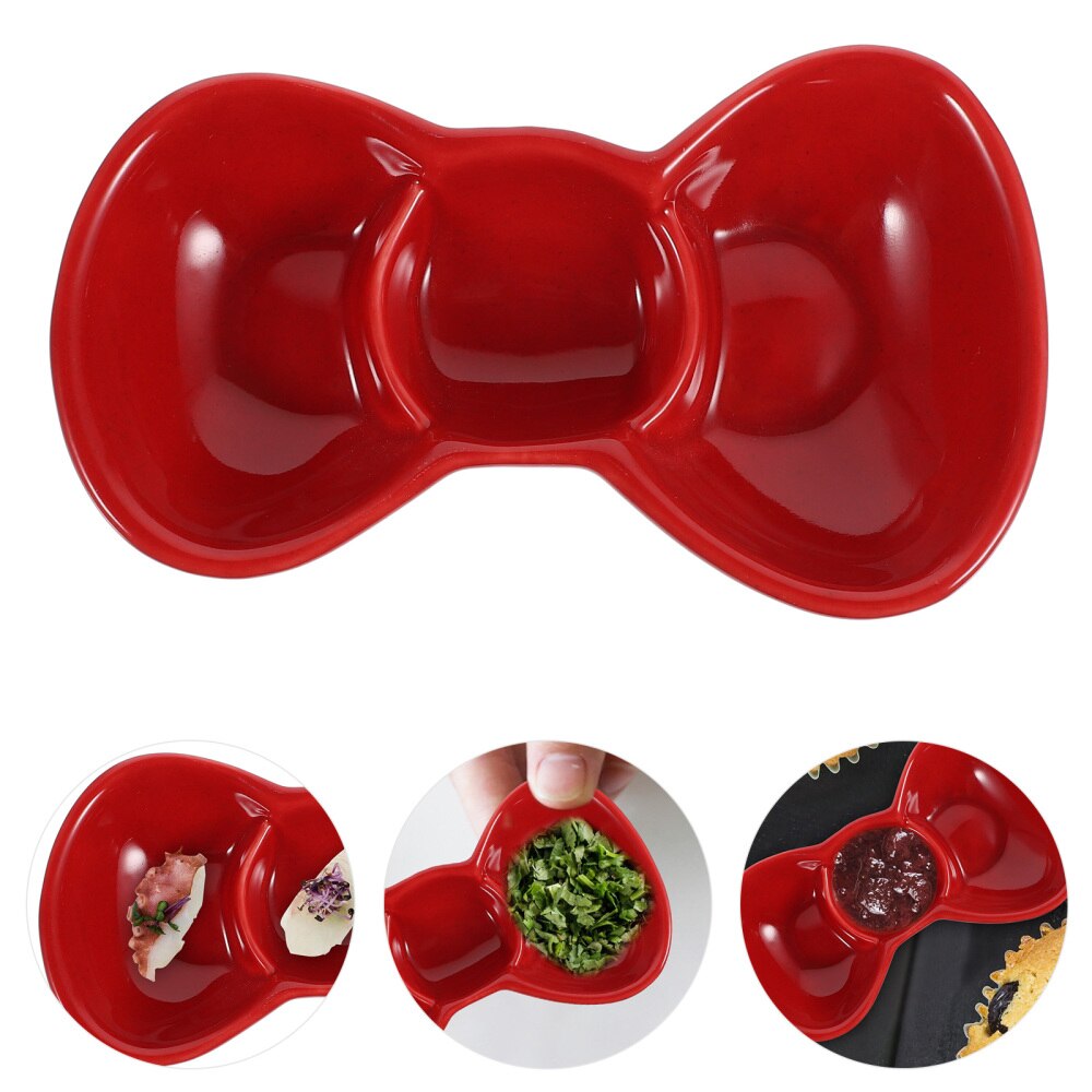 1pc Bowknot Dipping Dish Plate Dish Seasoning Dish... – Vicedeal