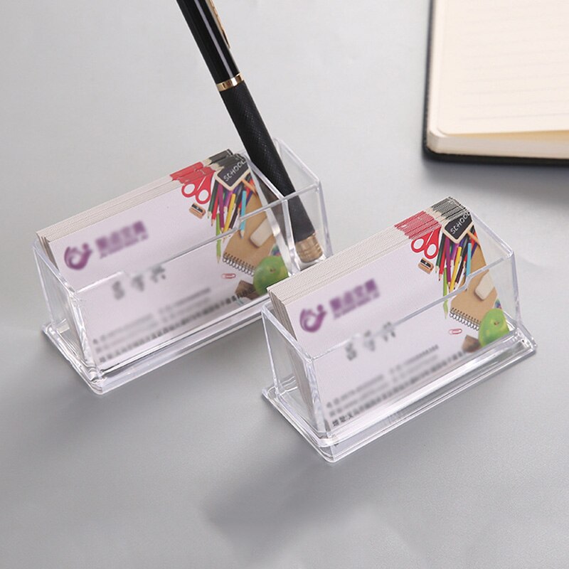 1pc Transparent Desk Shelf Business Card Holder Ac... – Grandado